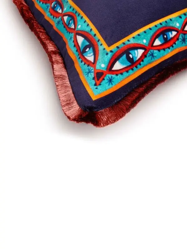 La DoubleJ Eye Vines Velvet Cushion
