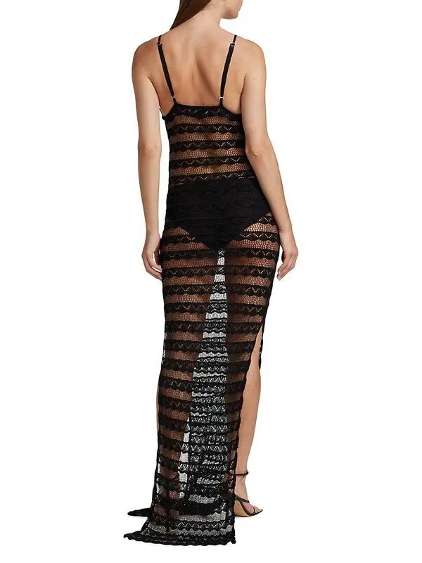 AYA MUSE Elm Crocheted Cotton-blend Maxi Dress Size