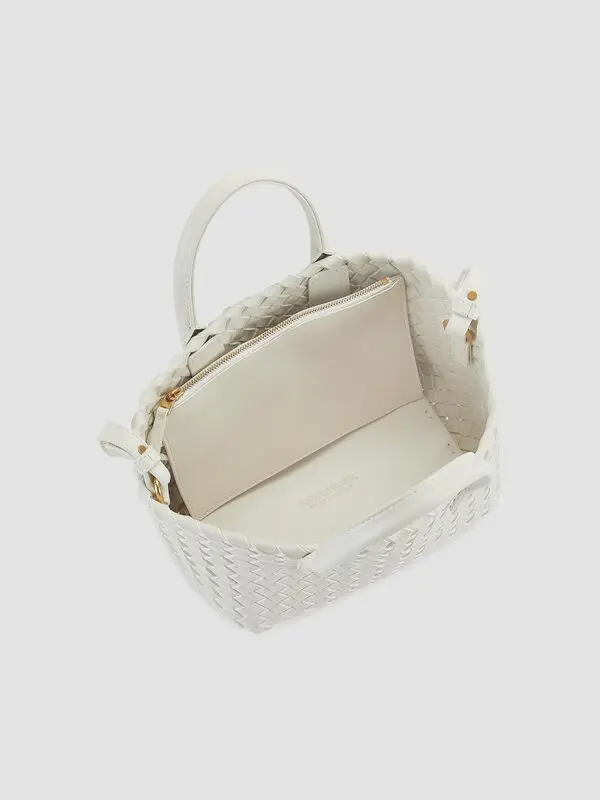 Bottega Veneta Mini Cabat Leather Tote - Caramel