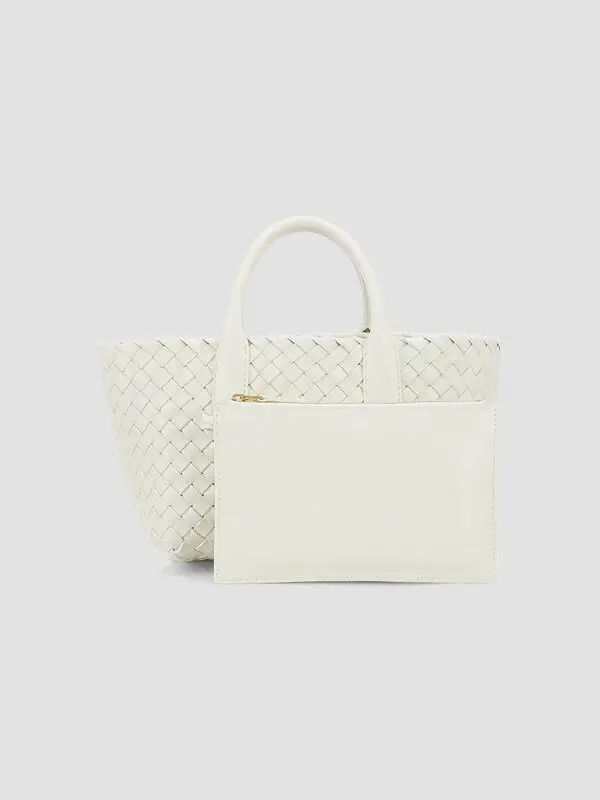 Bottega Veneta Mini Cabat Leather Tote - Caramel