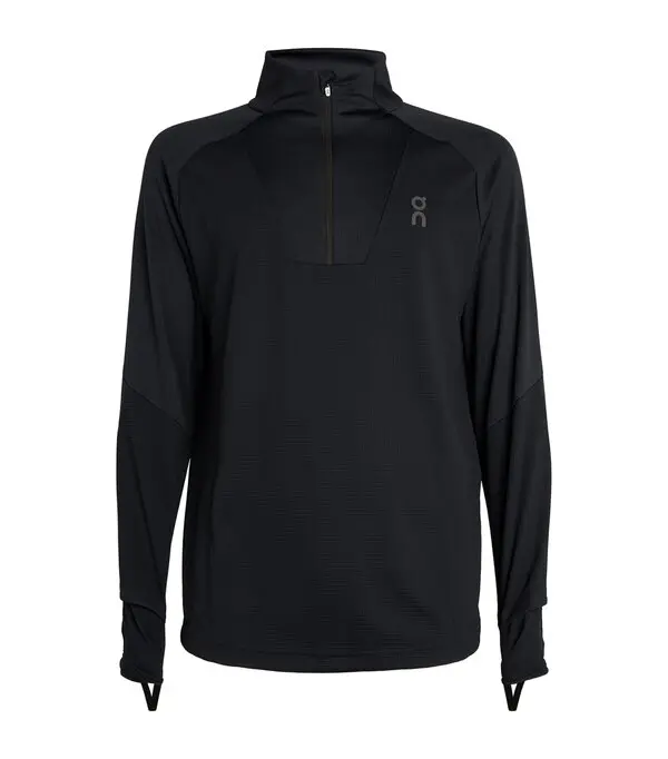 On Climate Zip-up Long-sleeve T-shirt - Black