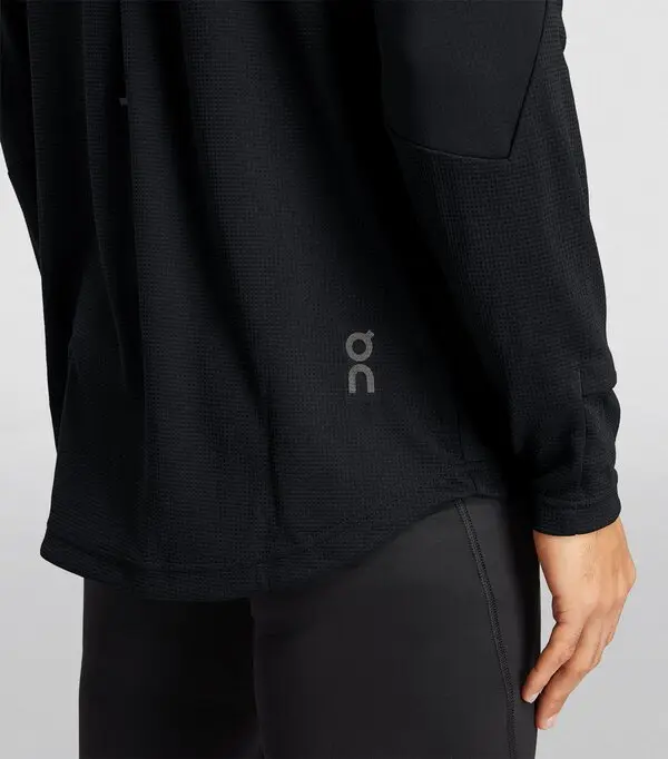 On Climate Zip-up Long-sleeve T-shirt - Black