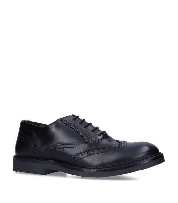 PAPOUELLI Leather Riley School Shoes