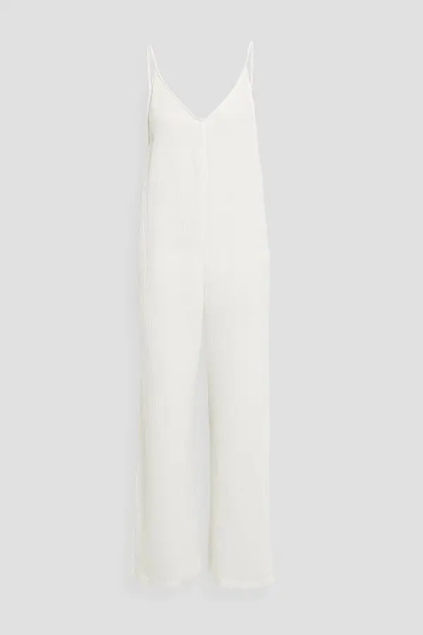Onia Cottongauze Wideleg Jumpsuit - White