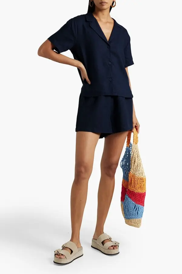 Onia Linen-gauze Vacation Shirt