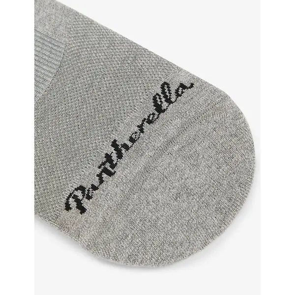 Pantherella Logo Cotton-blend Invisible Socks - Grey