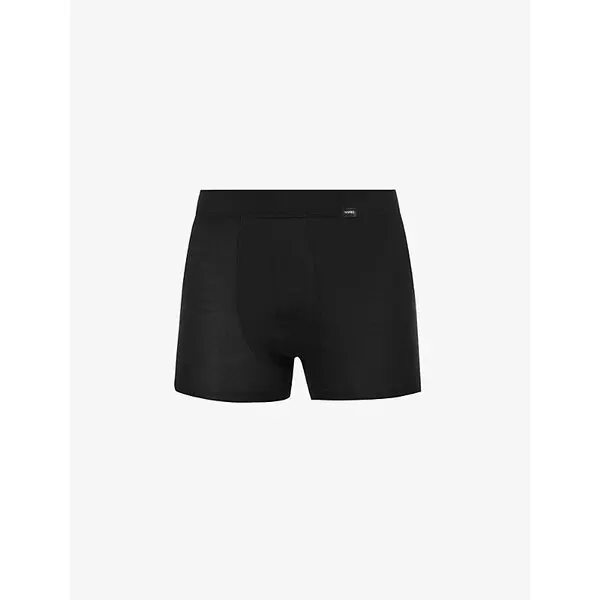 Hanro Logo Stretch-jersey Trunks Xxl - Deep Black