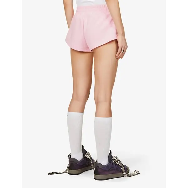 Palm Angels Track Logo-printed Mid-rise Woven Shorts