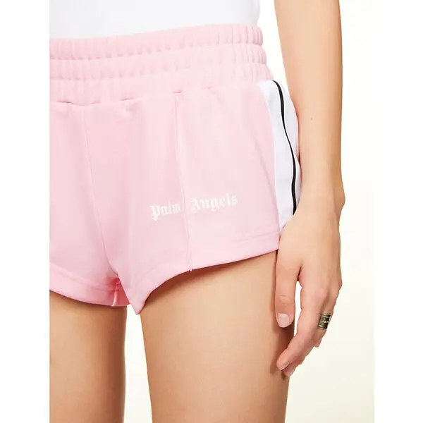 Palm Angels Track Logo-printed Mid-rise Woven Shorts