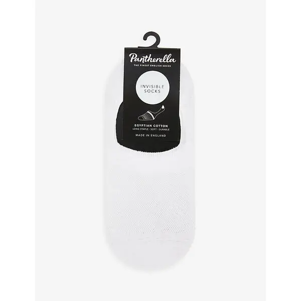 Pantherella Classic Cotton-blend Invisible Socks - White