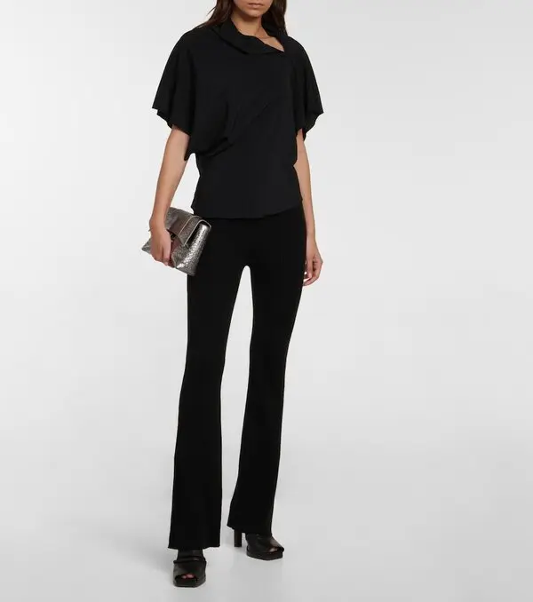 Rick Owens Rib-knit Wool-blend Pants