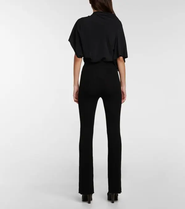 Rick Owens Rib-knit Wool-blend Pants