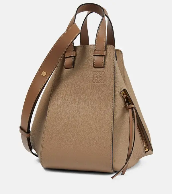 Loewe Hammock Small Leather Shoulder Bag - Beige