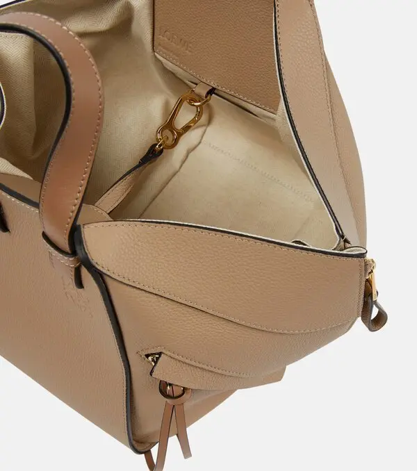 Loewe Hammock Small Leather Shoulder Bag - Beige