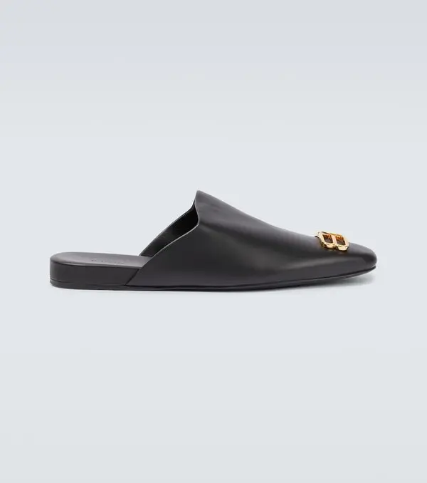 Balenciaga Cosy Bb Leather Slippers