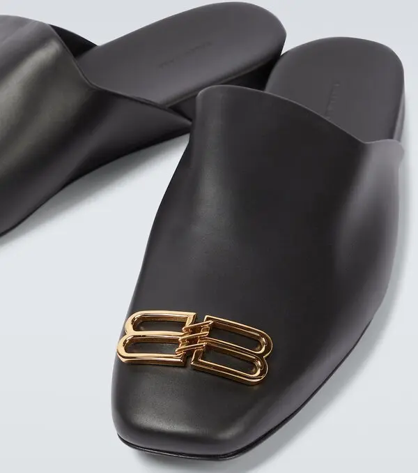 Balenciaga Cosy Bb Leather Slippers