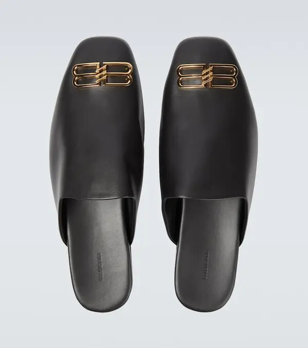 Balenciaga Cosy Bb Leather Slippers