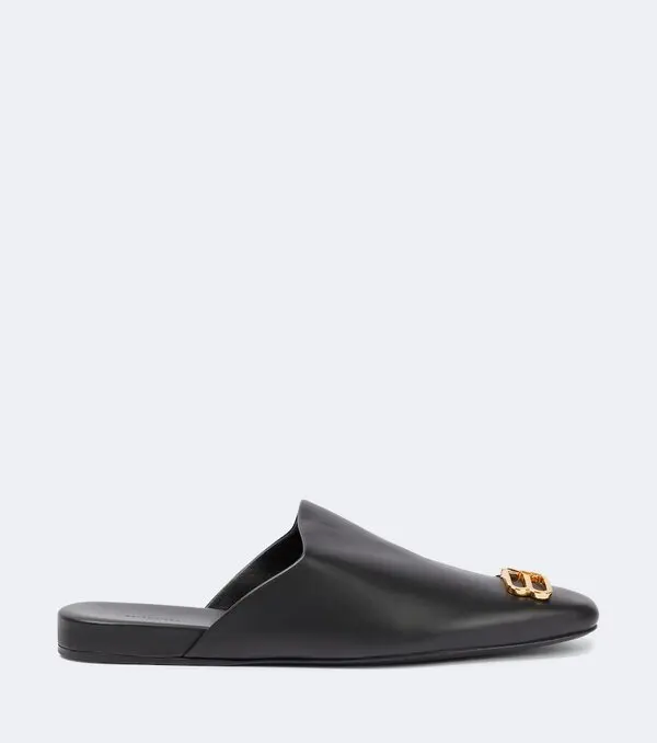 Balenciaga Cosy Bb Leather Slippers