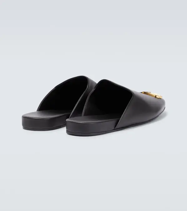 Balenciaga Cosy Bb Leather Slippers