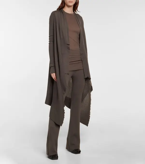Rick Owens Rib-knit Wool-blend Pants