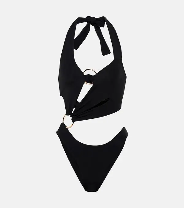 LOUISA BALLOU Cutout Swimsuit - Black