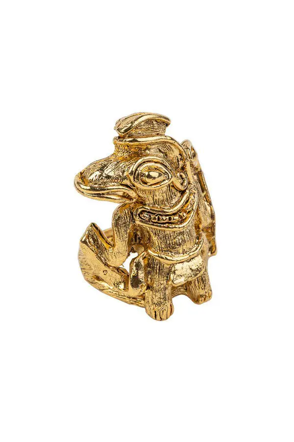 KENNETH JAY LANE Antique Tone Animal Ring - Gold