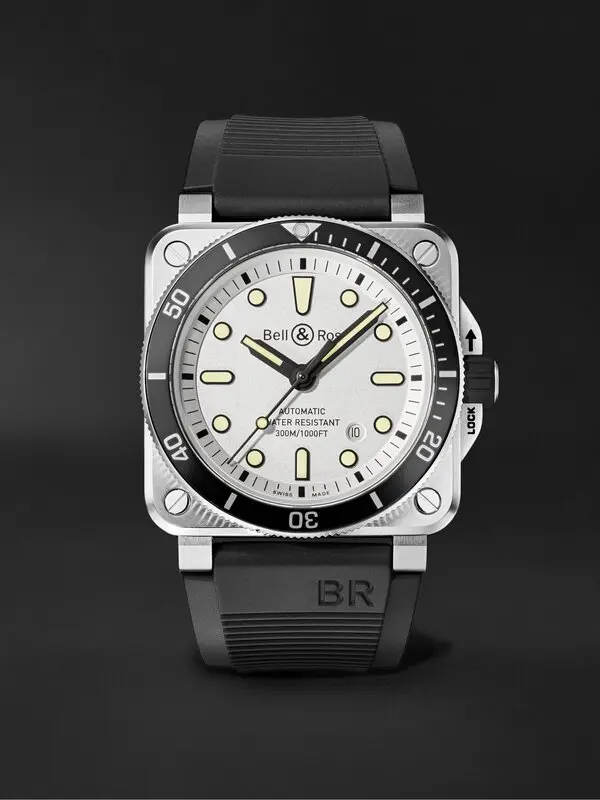 BELL & ROSS Br 03-92 Diver Automatic 42mm Watch - White