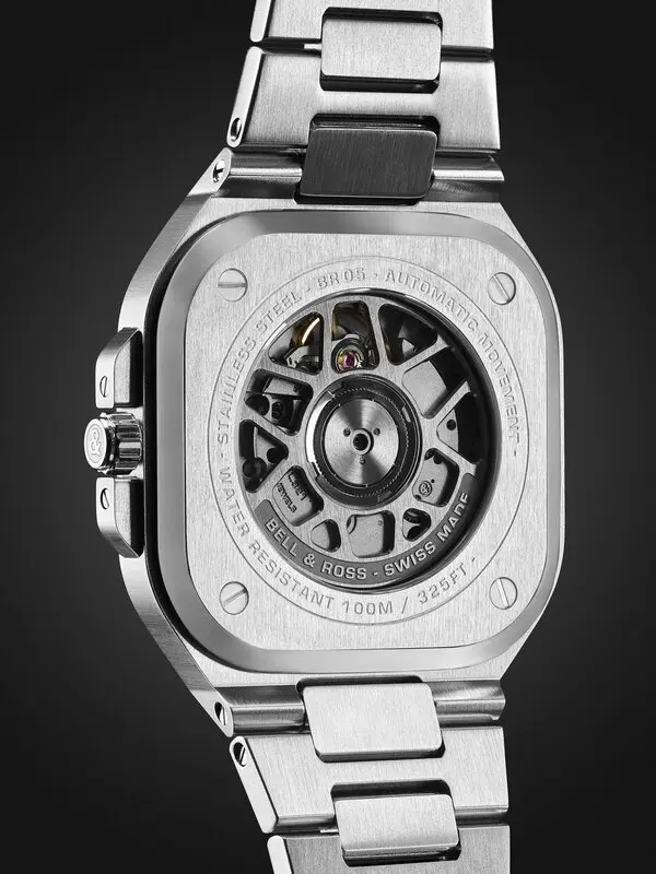 BELL & ROSS Br 05 Automatic 40mm Stainless Steel And Diamond Watch - Black