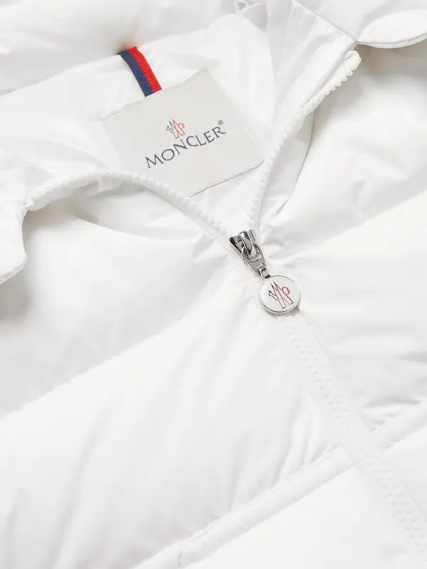 Moncler Fleole Logo-print Striped Quilted Hooded Down Jacket