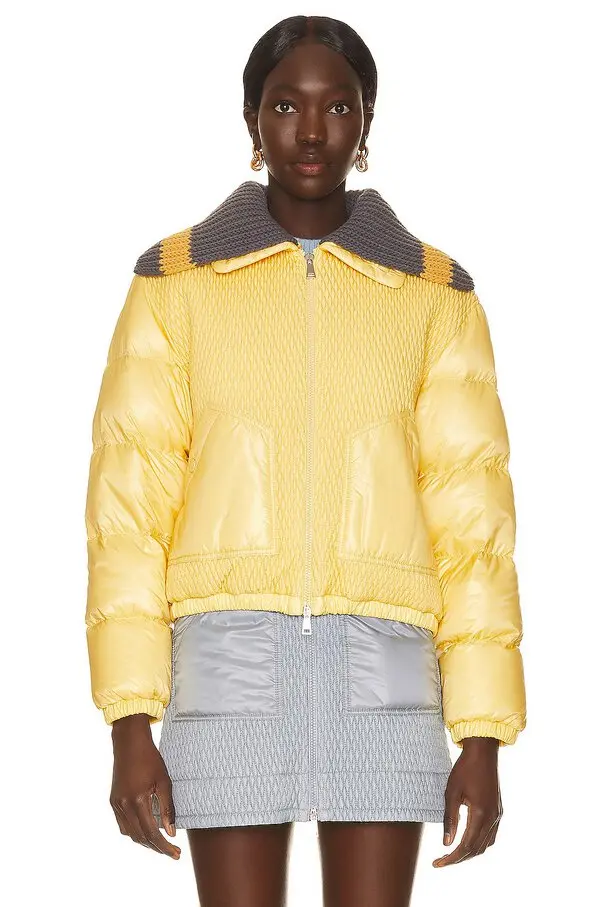 Moncler Arpont Bomber Jacket In Yellow | Editorialist
