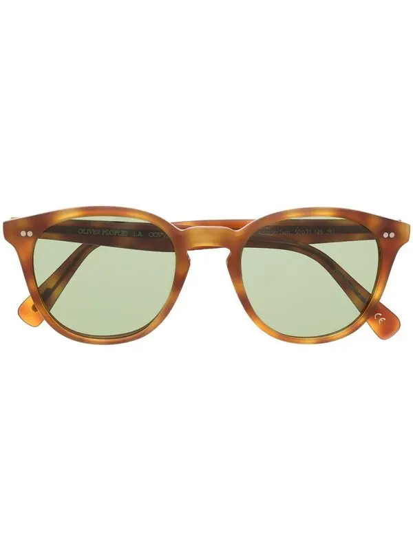Oliver Spencer Desmon Round-frame Sunglasses - Brown