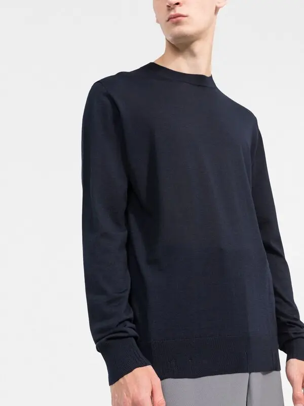 GOLDEN GOOSE Logo-patch Wool Jumper - Blue