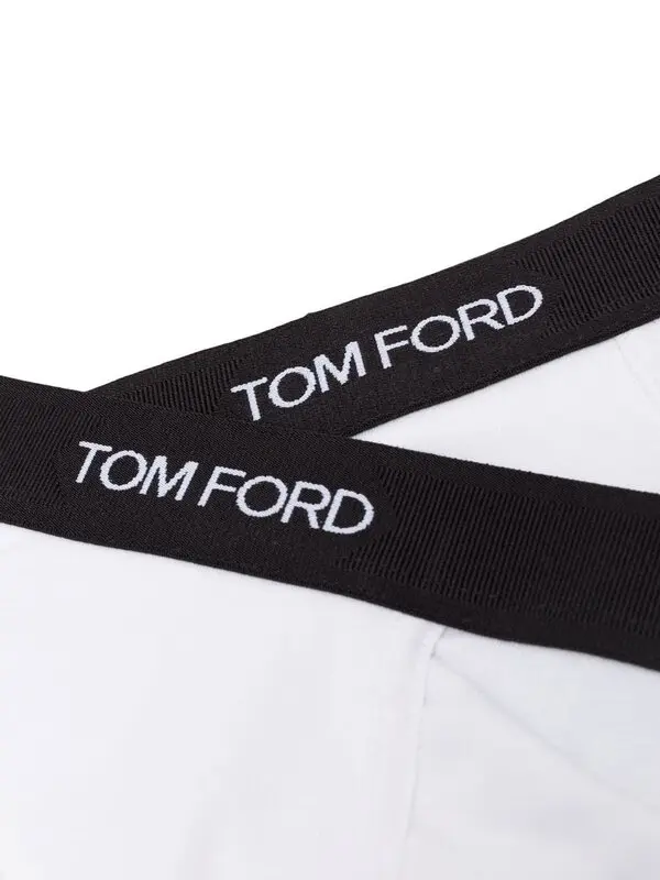 TOM FORD Logo-waistband Briefs - White