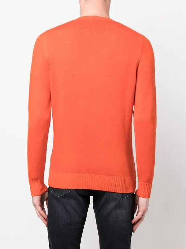 Malo Round-neck Knit Jumper - Orange
