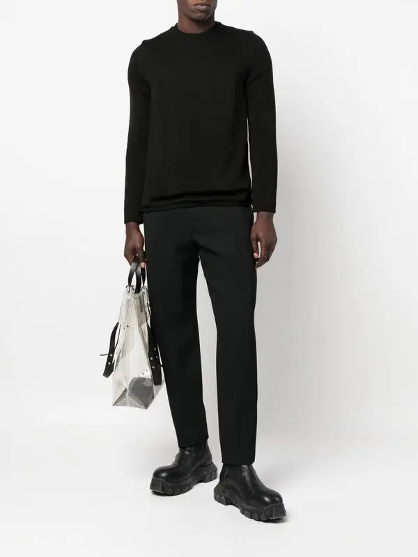 BLACK COMME DES GARÇONS Crew-neck Reversible Jumper