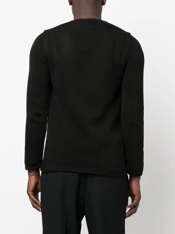 BLACK COMME DES GARÇONS Crew-neck Reversible Jumper