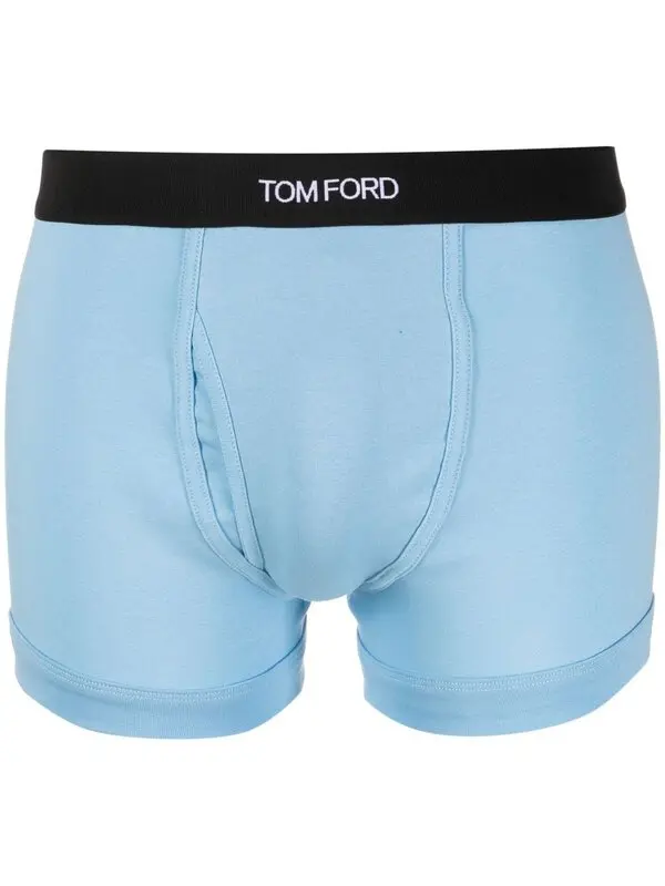 TOM FORD Logo Waistband Boxers - Blue