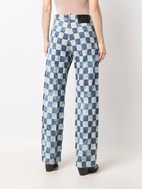 Dsquared2 Checked Wide-leg Jeans