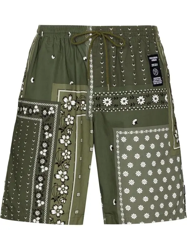 NEIGHBORHOOD Bandana Patchwork Bermuda Shorts