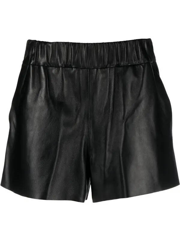 Red Valentino Leather Mini Shorts