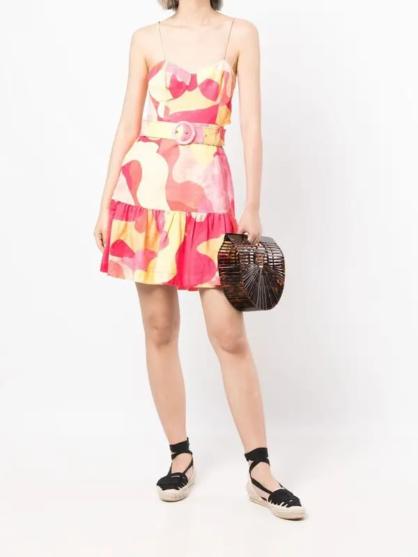 Rebecca Vallance Toretto Abstract-print Mini Dress