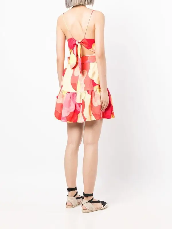 Rebecca Vallance Toretto Abstract-print Mini Dress