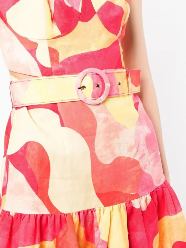 Rebecca Vallance Toretto Abstract-print Mini Dress