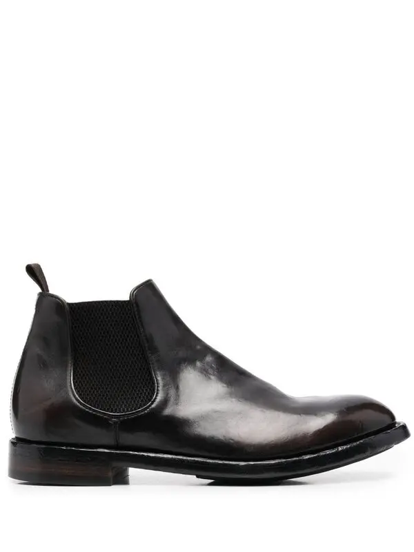 Officine Creative Elasticated-panel Leather Boots