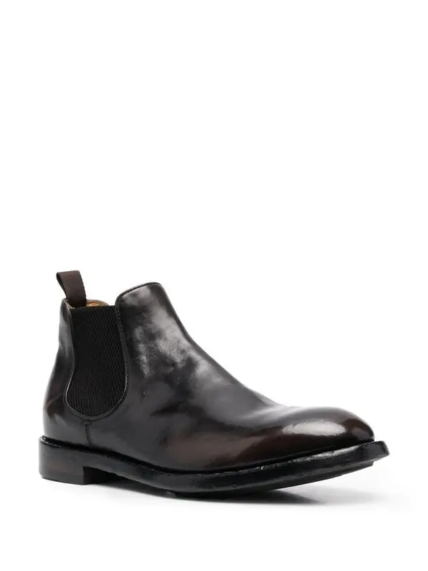 Officine Creative Elasticated-panel Leather Boots