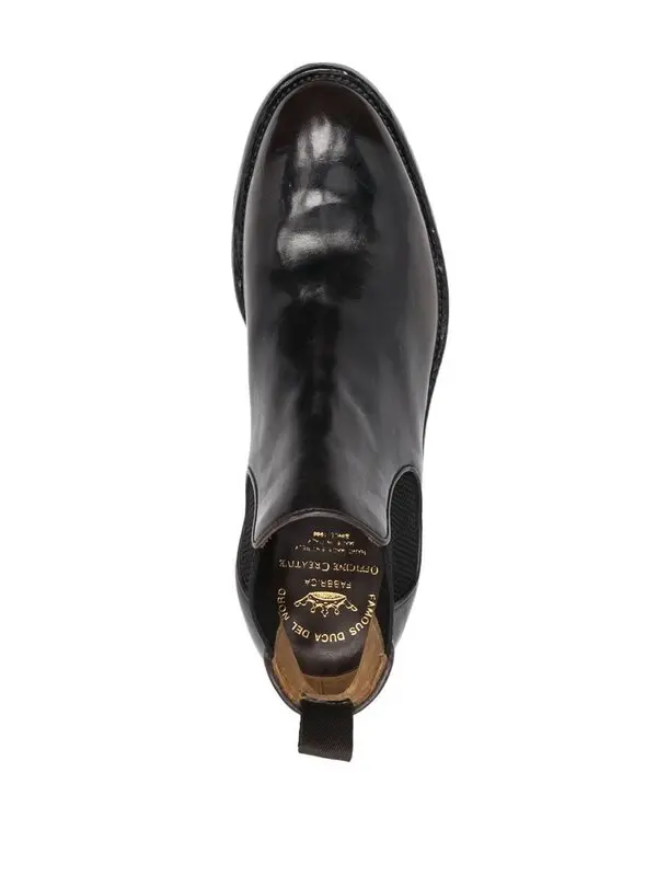 Officine Creative Elasticated-panel Leather Boots