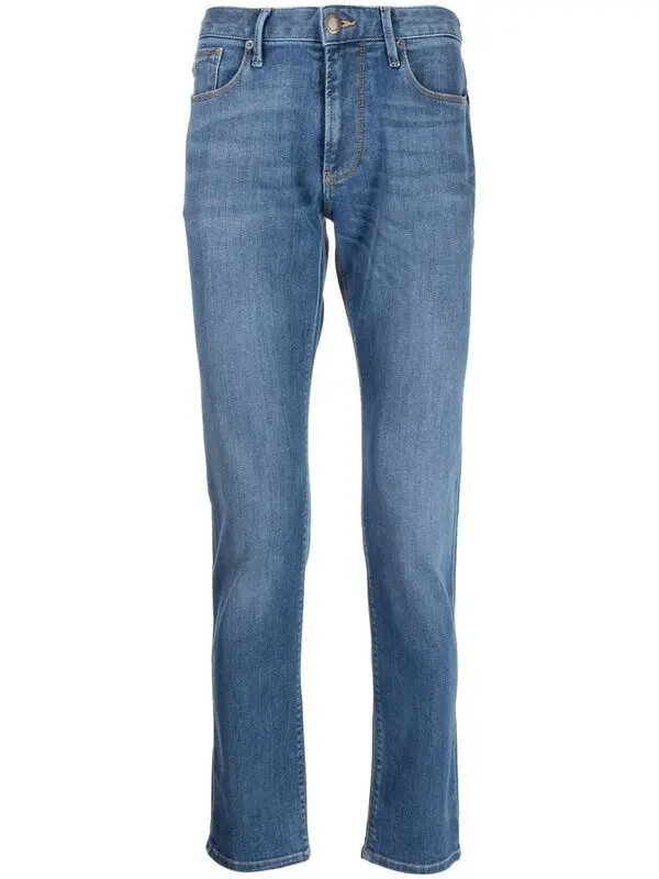 Emporio Armani Slim-cut Denim Jeans - Blue