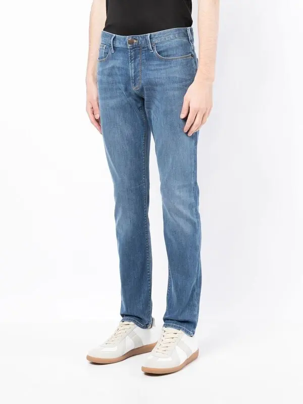 Emporio Armani Slim-cut Denim Jeans - Blue