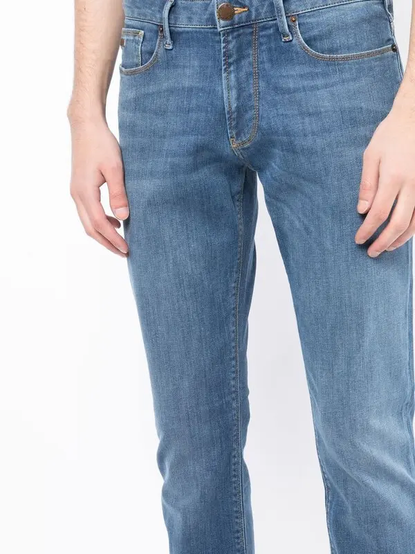 Emporio Armani Slim-cut Denim Jeans - Blue