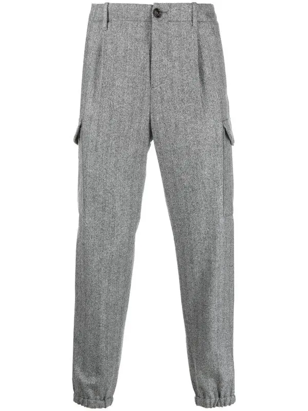 Brunello Cucinelli Chevron-knit Trousers